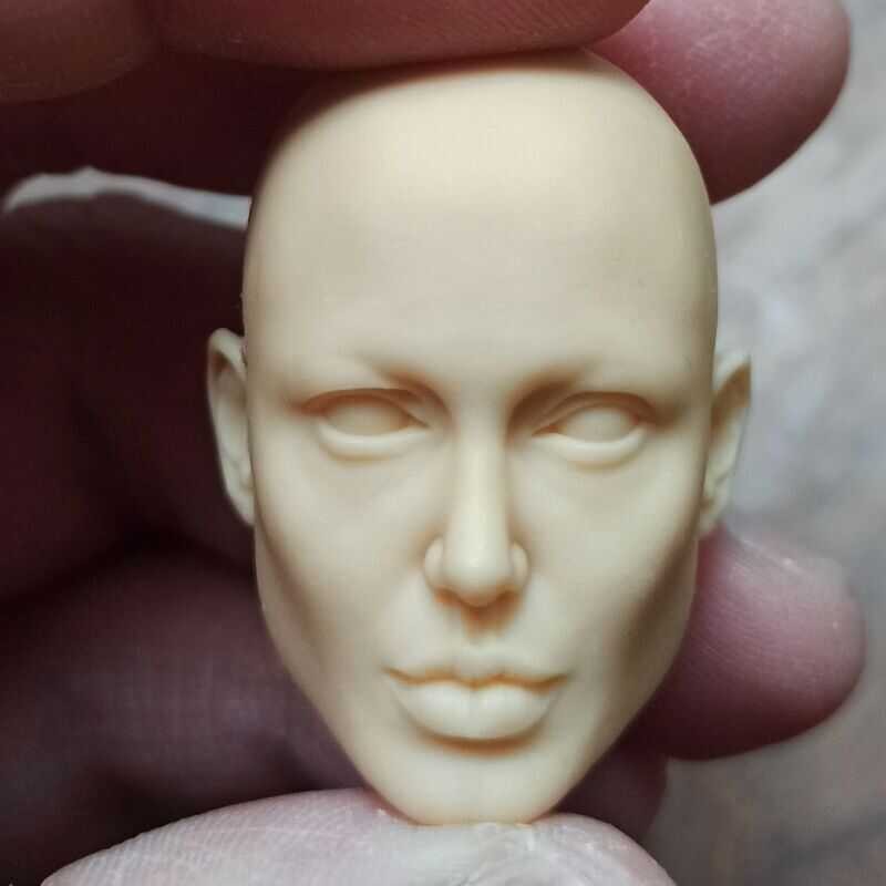 1/6 Angelina Jolie Head Carving Tomb Raider Smith Couple Bald Hair ...