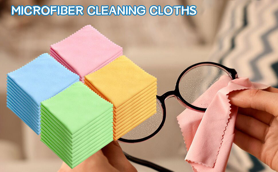 Glasses Lens Wiping Cloth / Microfiber Sunglasses Wipes Cloths / Camera ...