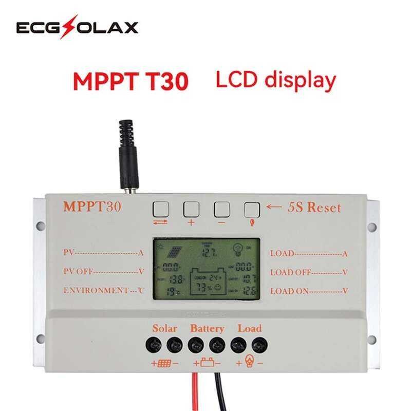 MPPT ECGSOLAX 30A Solar Charge Controller 12V 24V Auto Solar Panel Battery Charger Regulator ...