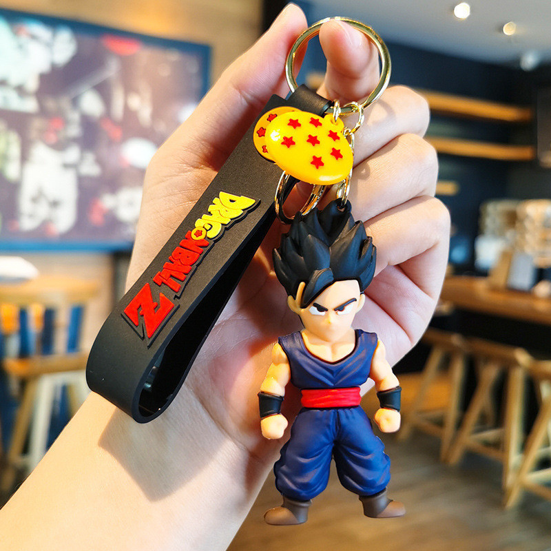 Dragon Ball Super Saiyan Key Chain Pendant Goku Cartoon Key Chain diy ...