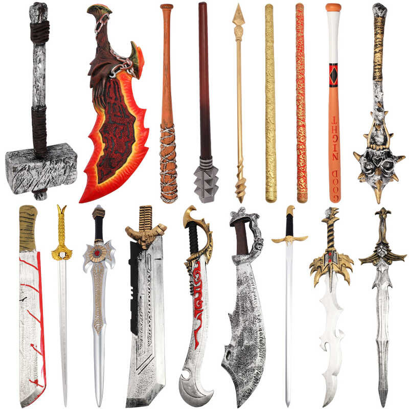 Halloween Male COSPLAY Weapon Props Simulation Foam Soft Rubber Game ...