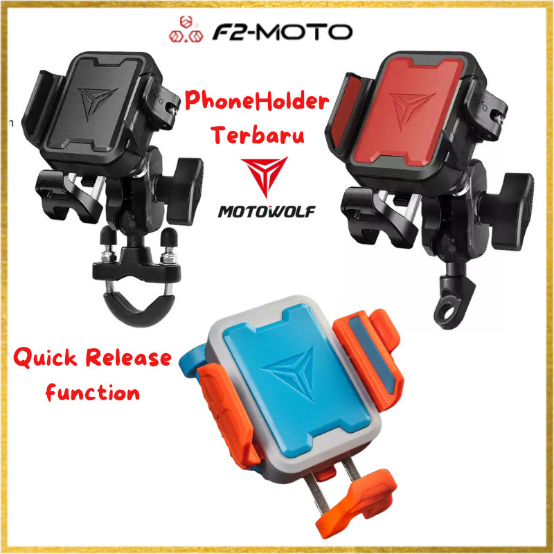 MOTOWOLF MH1 Phone holder Anti Vibration Shock Absorber Pemegang ...