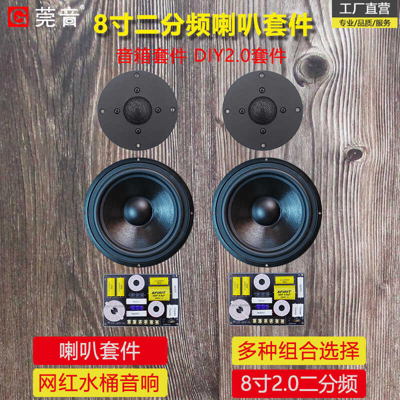 Guanyin 8-inch high and low frequency two-way speaker speaker set DIY ...