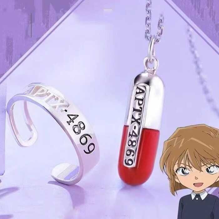 Conan Detective Necklace Lucky Stone Anime anime Ashwara Sad Jewelry ...