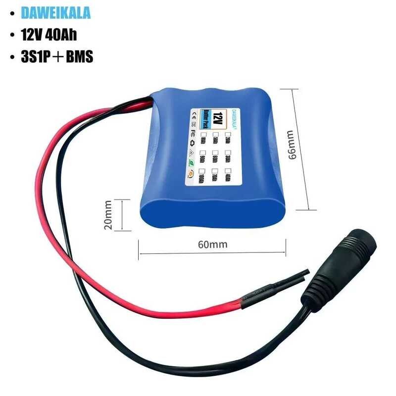 3S1p 12V 4 8D 3S4p 40000Mah With BMS 18650 Rechargeable Lithium Ion ...