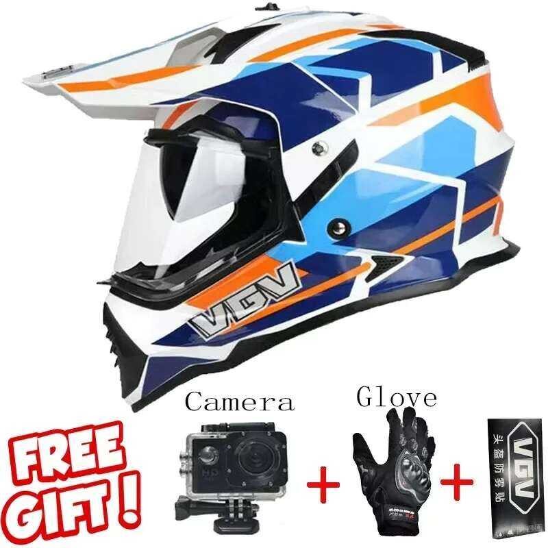 Motocycle Helmet MTB ATV Motocross Cascos Carbon Fiber Pattern Off-Road ...