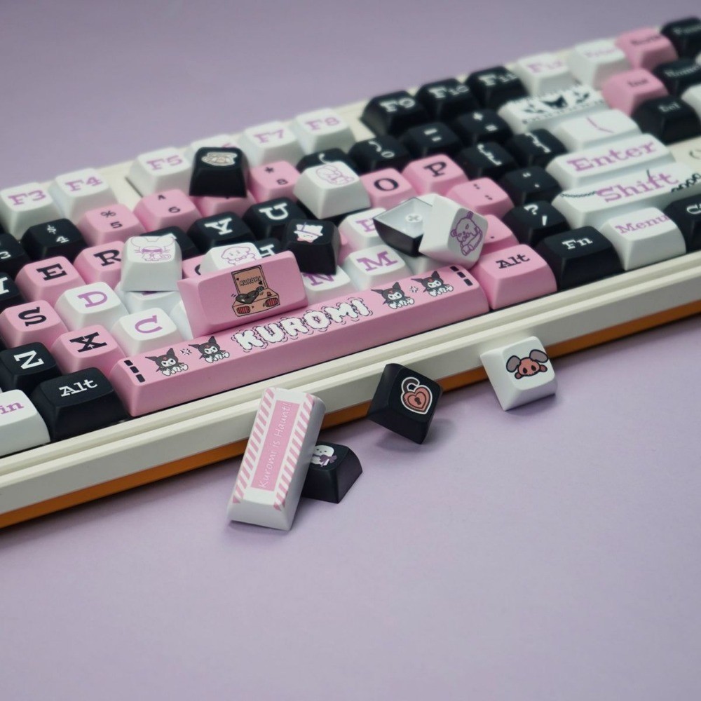 127 Keys Sanrio Kuromi Keycaps XDA Profile PBT Dye Sublimation Craft ...