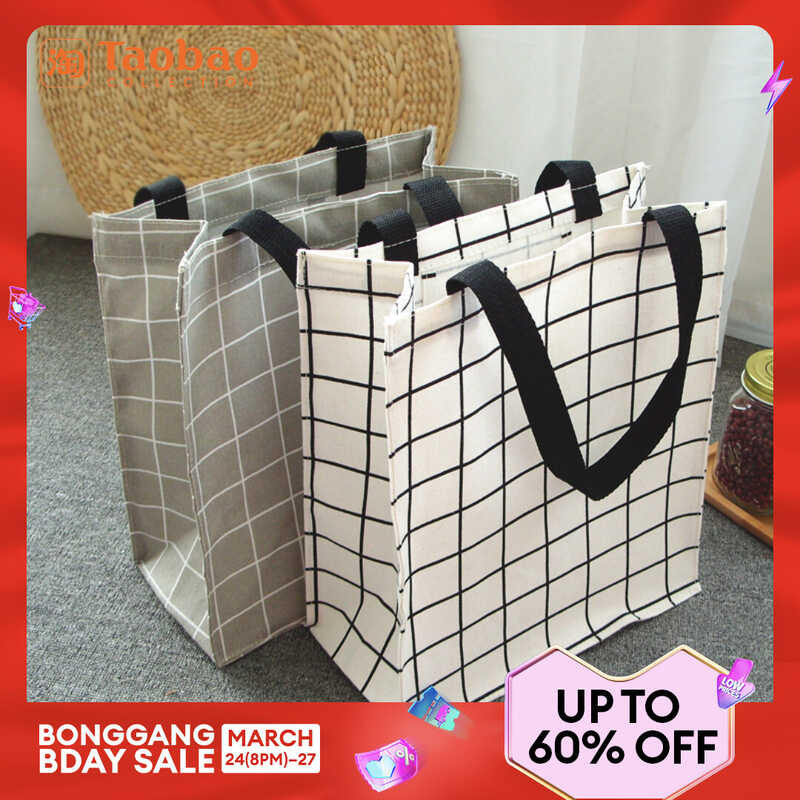 Large Canvas Waterproof Portable Student Book Lunch Box Art Class Book ...