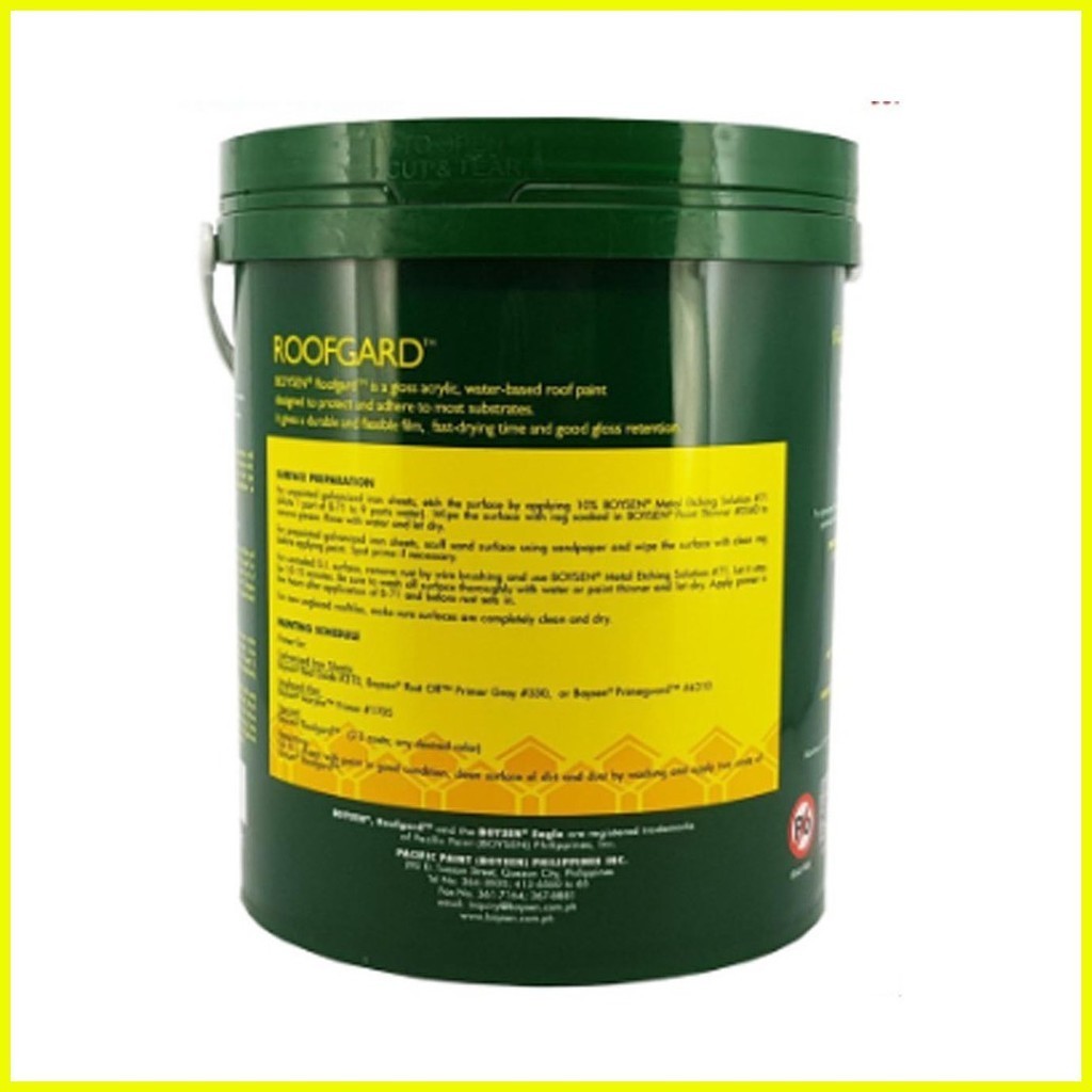 Boysen Roofgard Roof Paint Gallon 4 Liters / Roofguard Roof Guard Roof ...