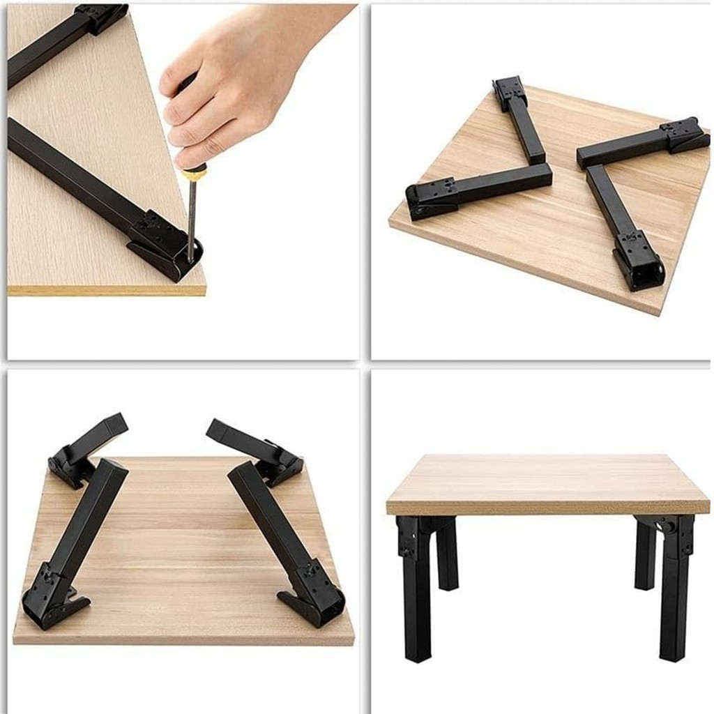 1 Piece Heavy Duty Foldable Support Feet, Square Tube Hardware Feet ...