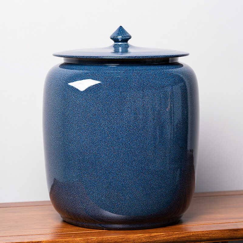 House Jingdezhen Ceramic 25.00Kg Old-Fashioned Rice Storage Bin Sealed ...