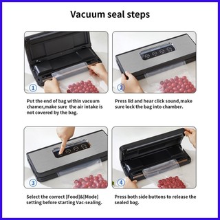 ⚽︎ ELEKCHEF Automatic Food Vacuum Sealer Packaging Machine Wet Dry Food ...