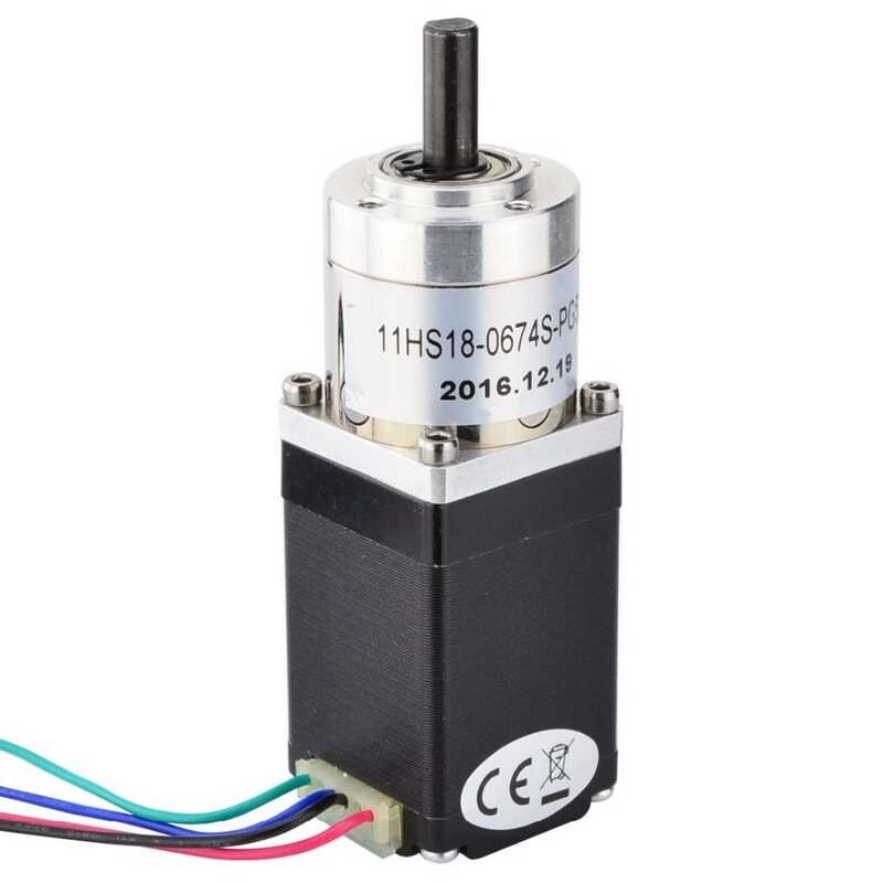 5:1 Planetary Gearbox Nema 11 Stepper Motor 0.67A Geared Step Motor 4 ...