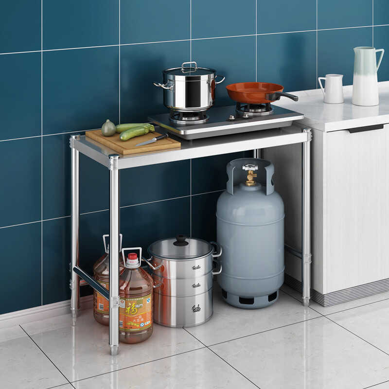 Stainless 90Cm High Steel Kitchen Single Layer Gas Cooker Shelf Floor ...
