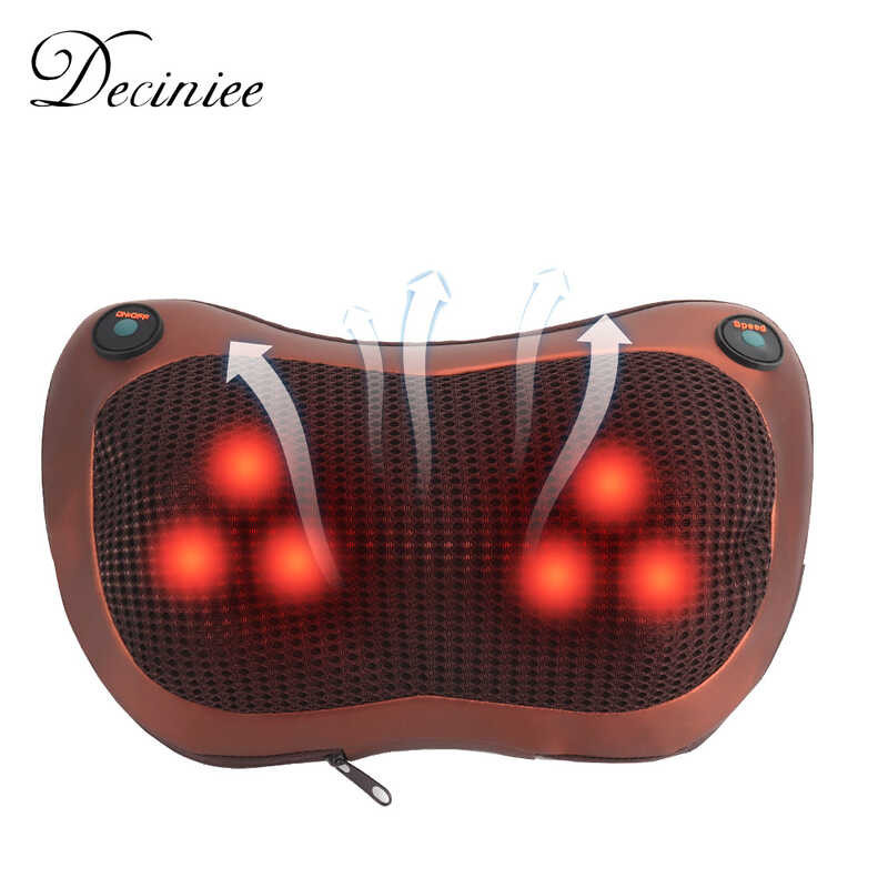 Pillow Relaxation Massage Vibrator Electric Head Shoulder Back Heating 5273