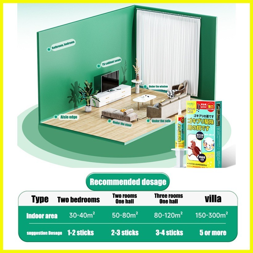 Japan Cockroach Gel 10g Cockroach Killer Power Cockroach Bait Killing ...