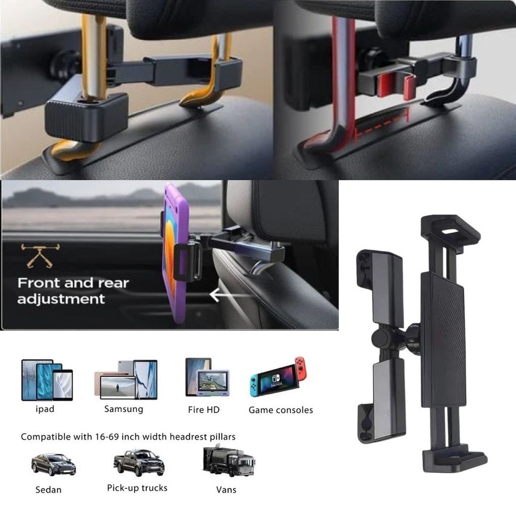 Adjustable Flexible Car Back Rear Seat Head Rest 360 Degree Angle ...