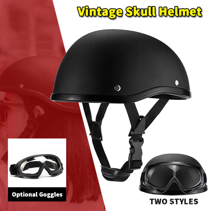 Helmet Motorcycle Adult Beanie Helmets For Motorcycles Dot German Style ...