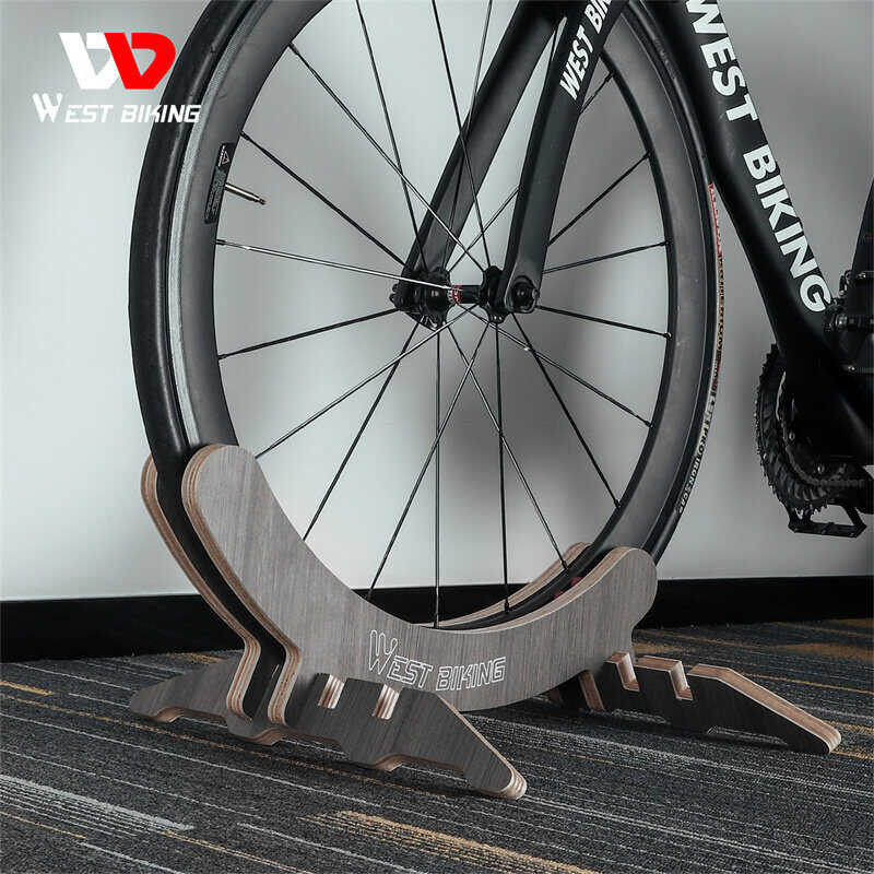 Adjustable WEST BIKING Wooden Bicycle Rack Removable Parking Frame MTB ...
