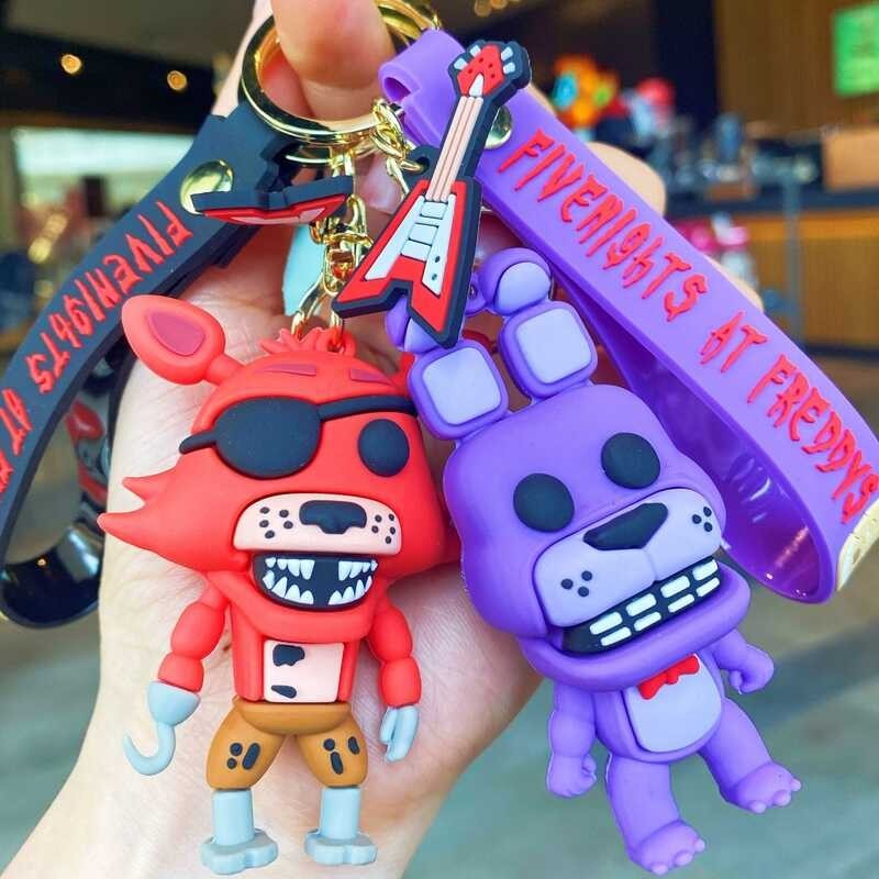 14 FNAF Keychain Sundrop Moondrop Figures Freddy Bonnie Chica Action ...