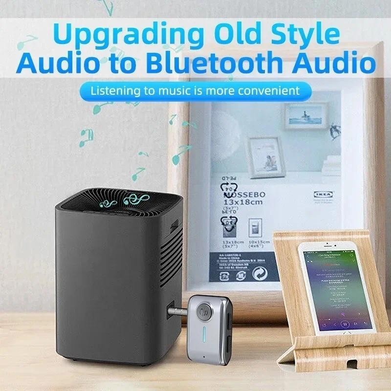 Bluetooth 5.3 Car Receiver Adapter 3.5mm AUX Jacks for Car Speakers ...