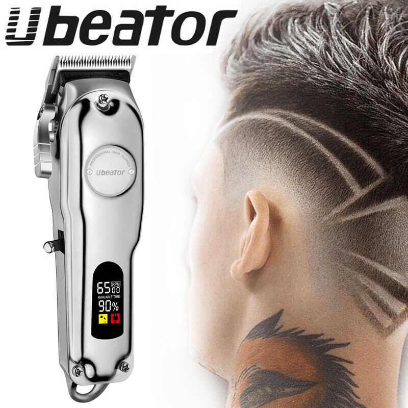 LCD Screen Hair Clipper trimmer 100-240V cut electric rechargeable ...