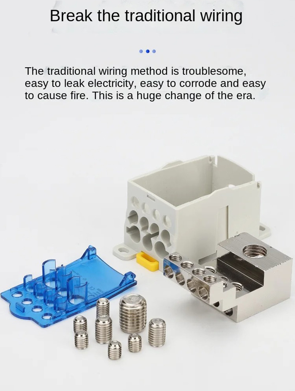 electrical wire connector One in multiple-out distribution box Din Rail Terminal Blocks junction ...