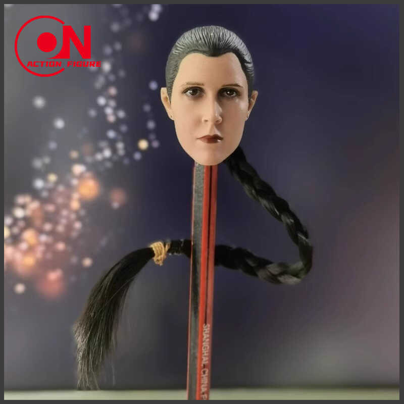 1/6 Young Princess Leia Head Sculpt Carrie Reynolds Fisher Head Carving ...