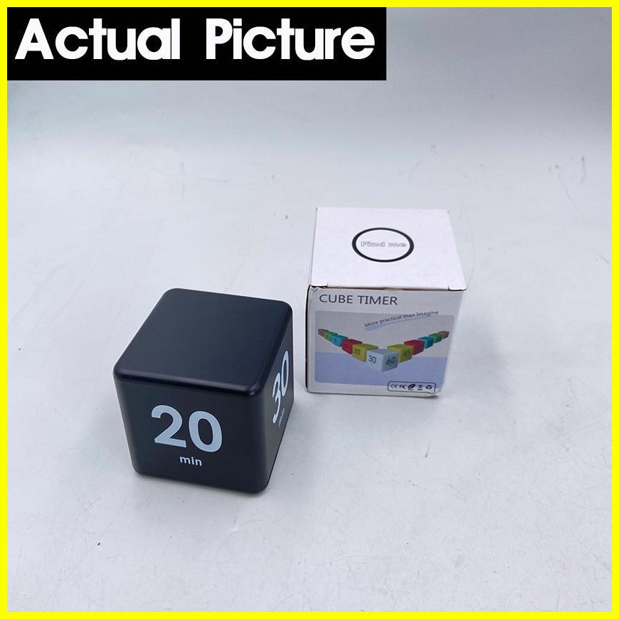 Electronic Cubic Timer Countdown Kitchen Cube Mini Time Management Stopwatch Gravity Flip Timer ...