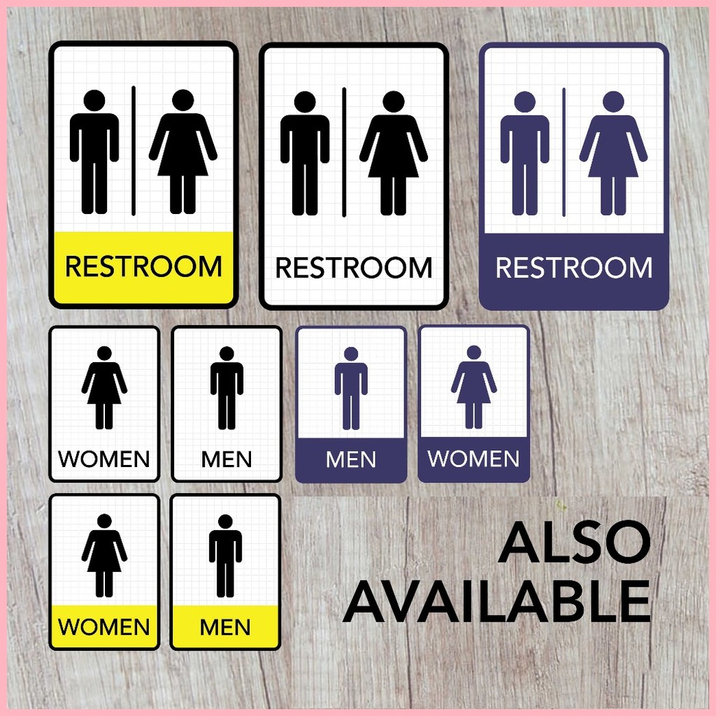 ஐ All Gender and PWD Restroom Signs / Laminated Signages / Sign Boards ...