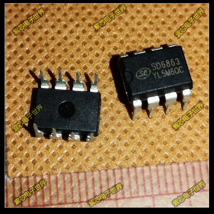 SD6863 DIP8 direct insertion LED driver IC power management chip ...