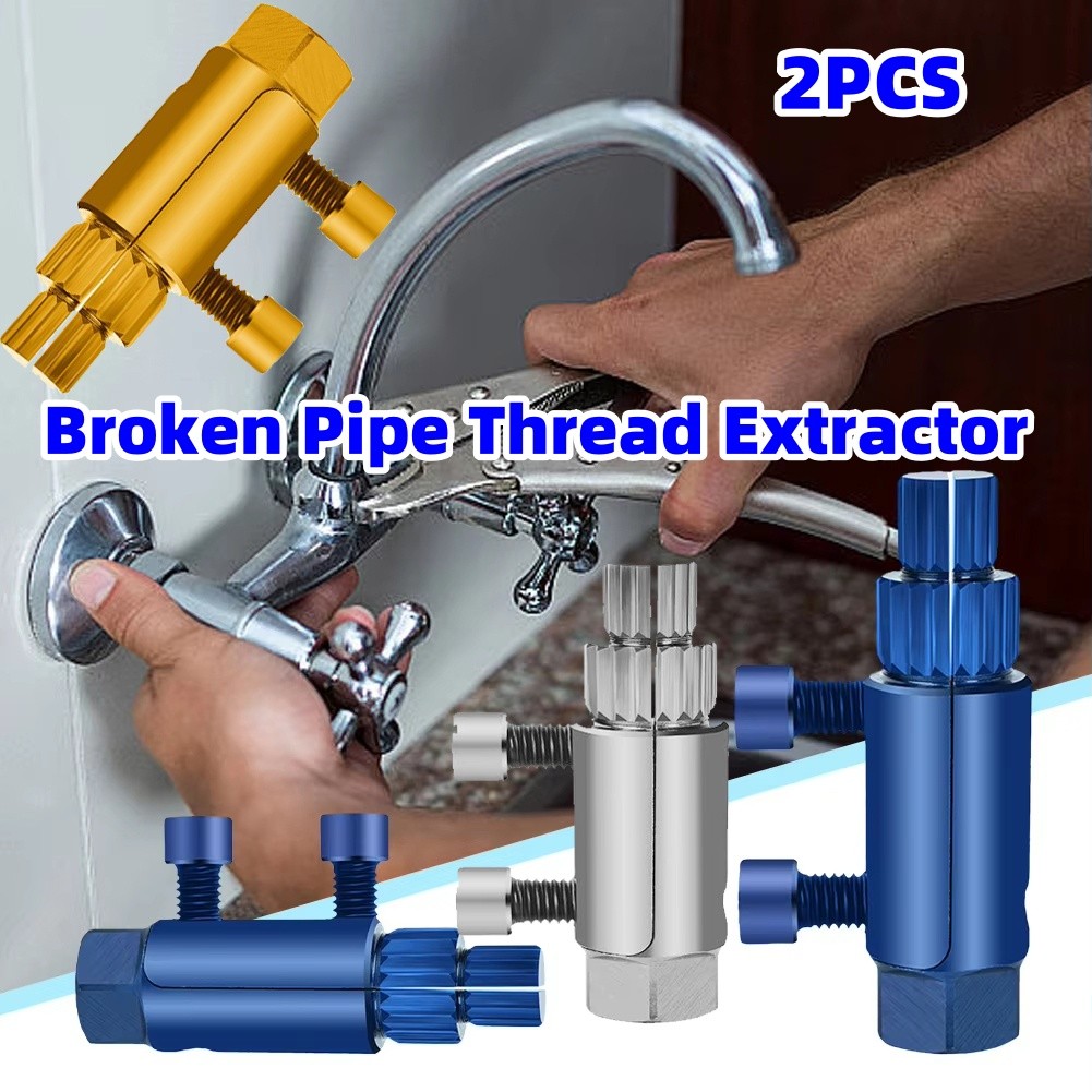 2PCS New Multifunctional Broken Pipe Thread Extractor DN15/20/25 Pipes ...
