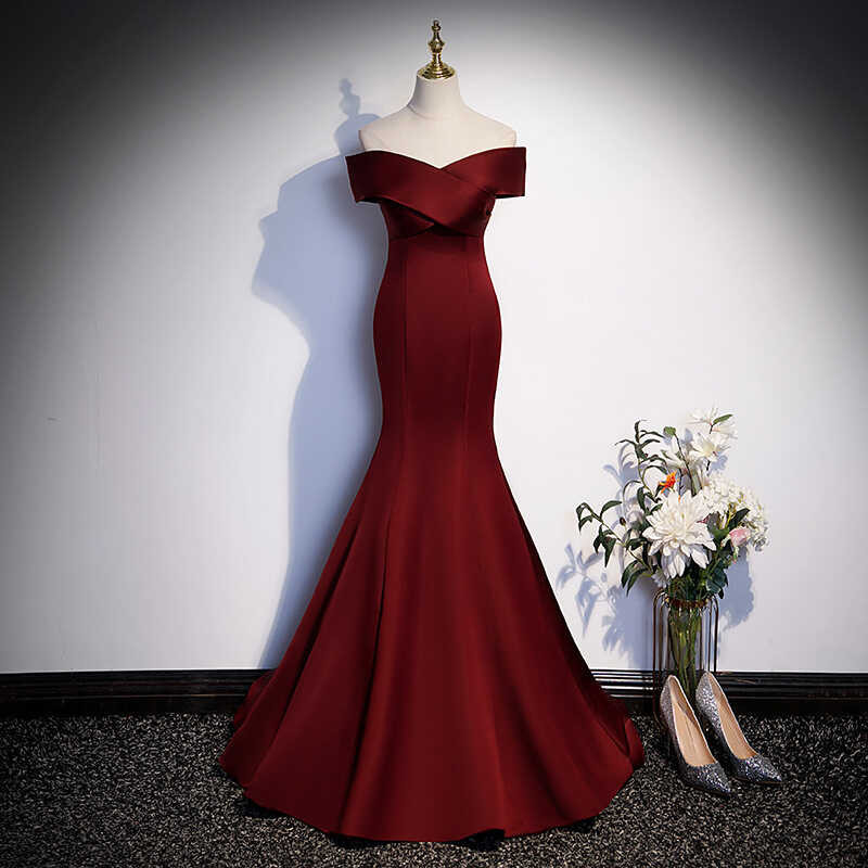 Bihis Ng Maxi Formal Na Balyeng Gown Hapunan Elegante Red Burdy ...