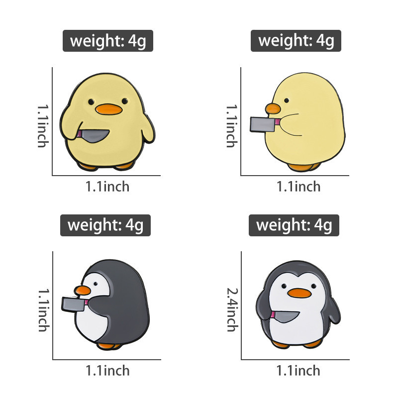Cute Duck Goose Enamel Pin Funny Animal Duck Brooch Lapel Badges ...