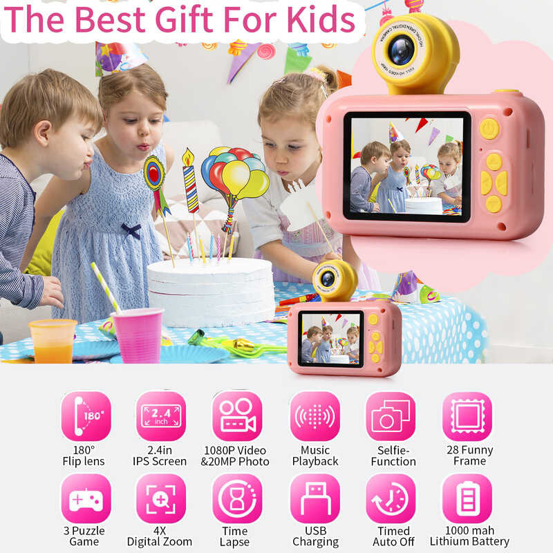 2000W Pixels HD Kids Cartoon Cute Children Video Digital Camera Na May ...