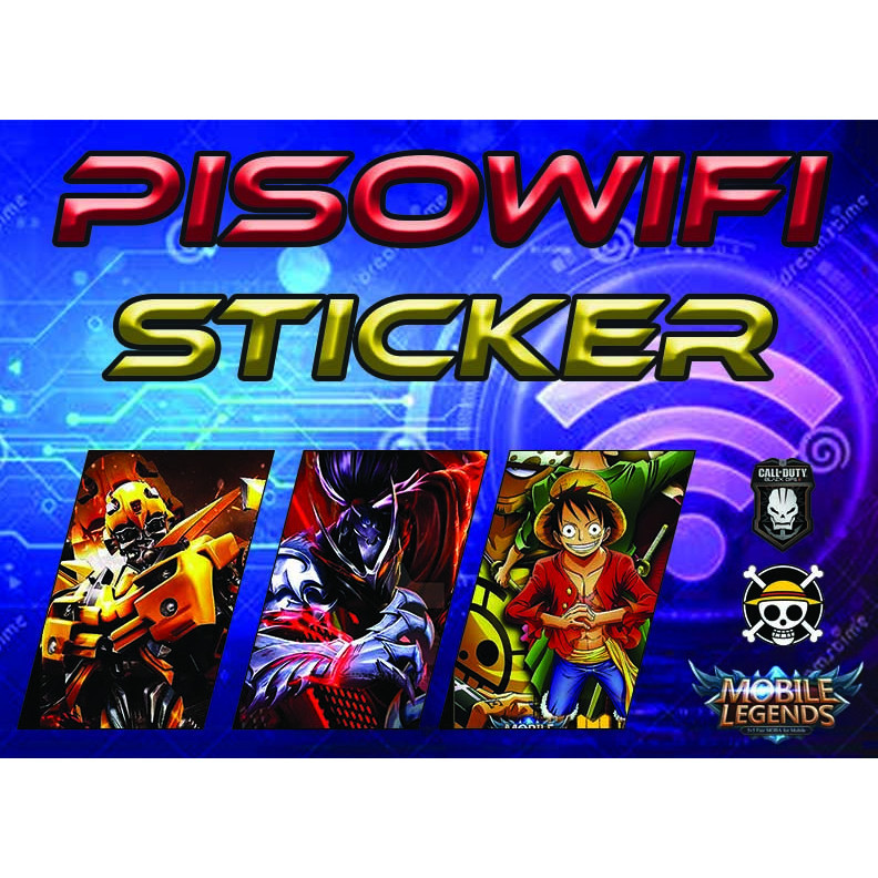 PISO WIFI VENDO FRONT STICKER and TOP STICKER | Shopee Philippines