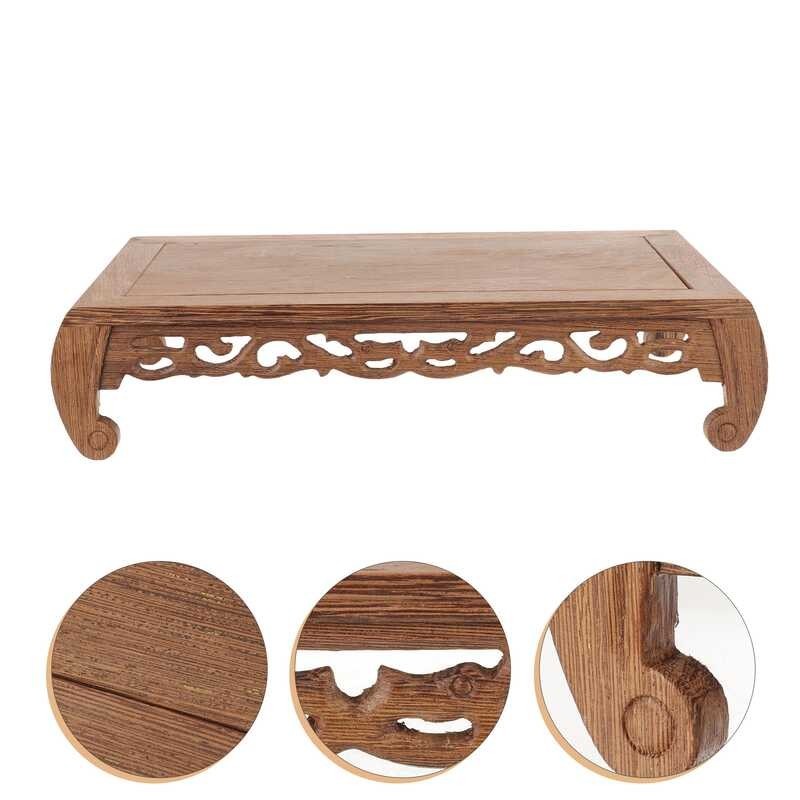 Base Teapot Craft Handicraft Flower Vase Wooden Display Stand Tabletop ...