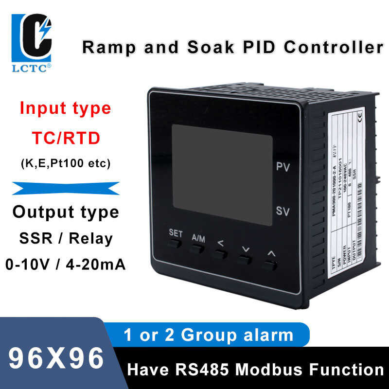 50 Segment Programmable Ramp Soak Tc/Rtd Input - 96X96mm Ssr/Relay/4-20Ma Output LCD Intelligent ...