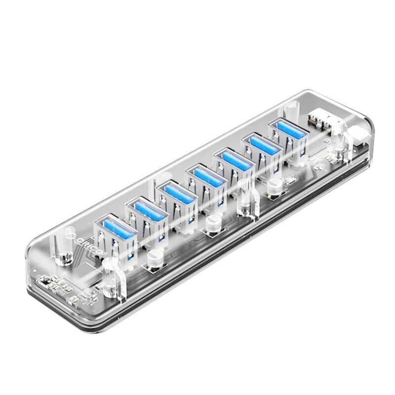 Transparent Series ORICO USB HUB 7 Port USB 3.0 Splitter Na May Dual ...