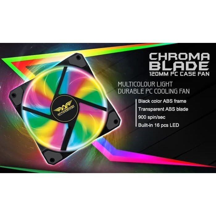 ஐ Armaggeddon Chroma Blade Multi Colour LED PC Cooling Fan For Gaming ...