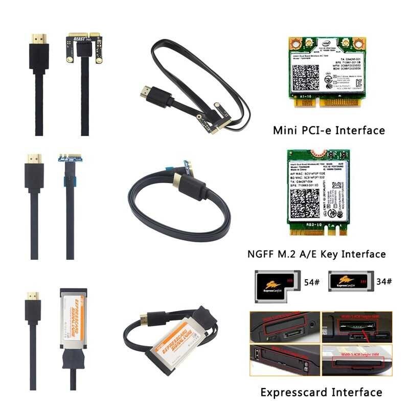 Mini PCI-E Expresscard M.2 A/E Key Interface Adapter Cable para sa EXP ...