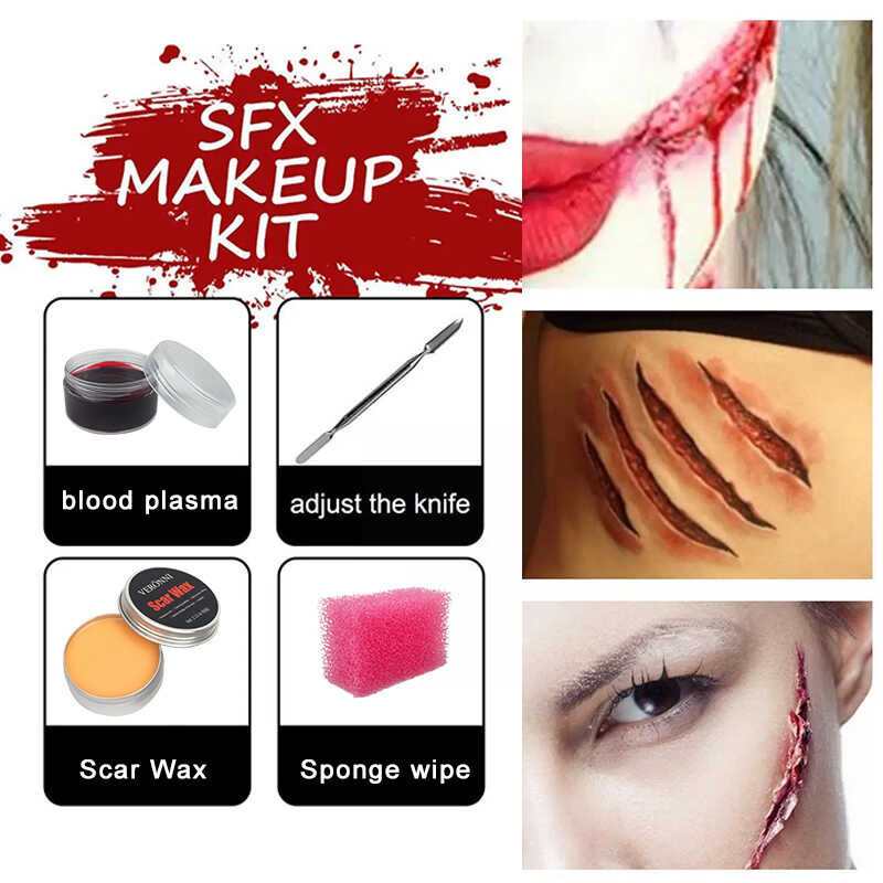 Scars Molding Wound Skin Wax Special Effects Body Paint Halloween Set ...
