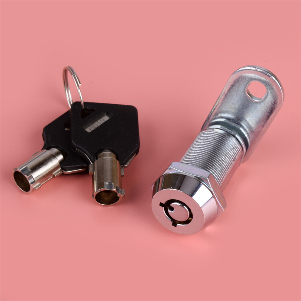 1-1/8" Door Cam Lock Cylinder Washer With 2 Keys For RV Trailer Storage ...