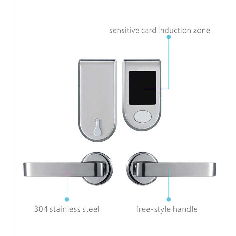 Electronic RFID Card smart Door with Key Electric Lock For Home Hotel ...