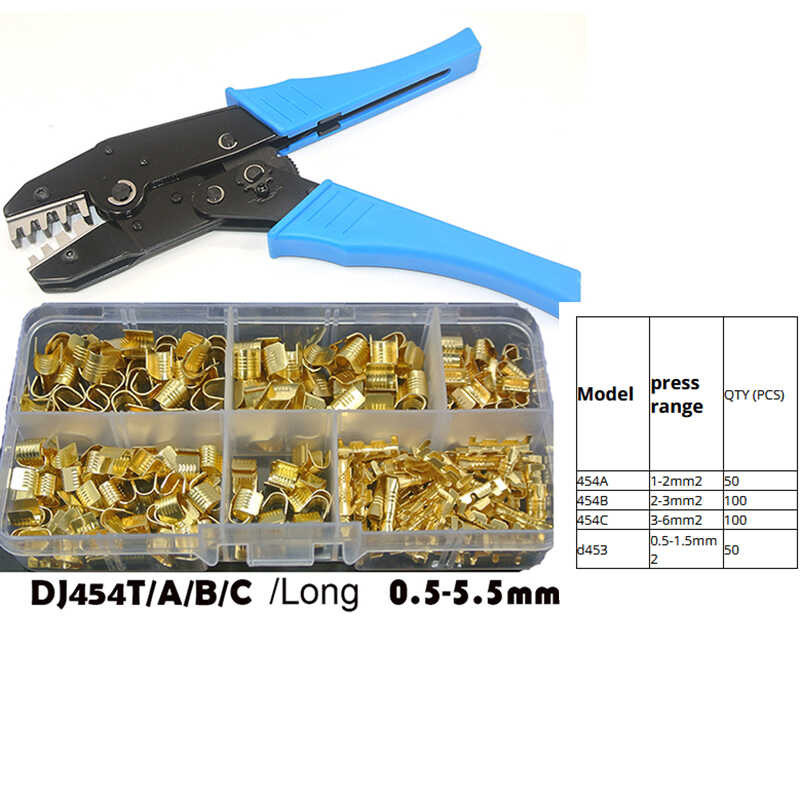 300Pcs Dj454 - U-Shaped Copper Crimps Cold Pressing Connectors Cable ...