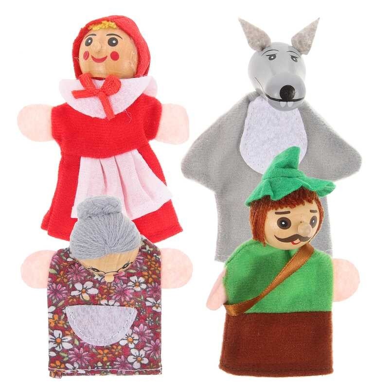 Maglagay Ng Mga Finger Puppets Ang Plush Family Puppet Toys Soft Hands ...