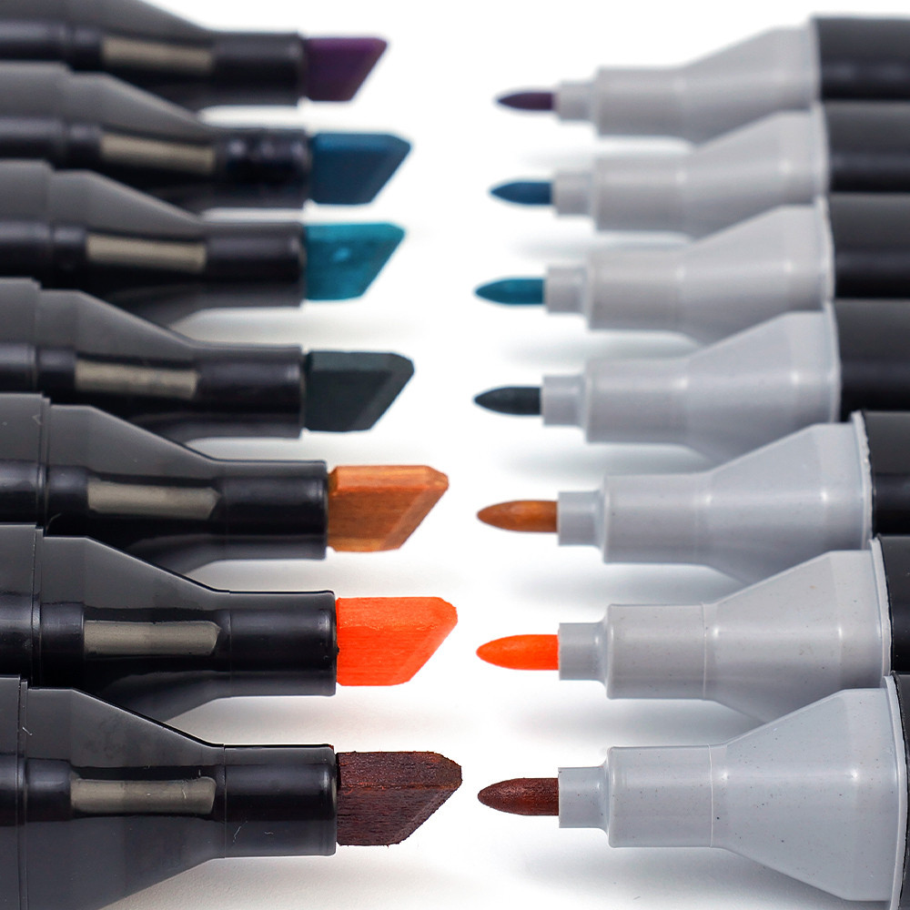 Multi-color Double-end Oily Art Markers / Sketch Art Painting Pen ...