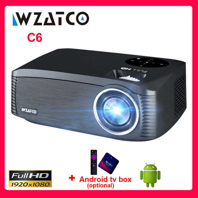 & WZATCO C6 Full HD 1920*1080P LED Projector Video Proyector 300Inch ...