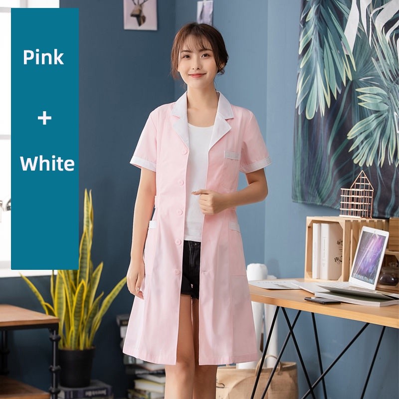 [Free Name] Lab Coat Long Sleeve Doctor Nurse Clothes Laboratory ...