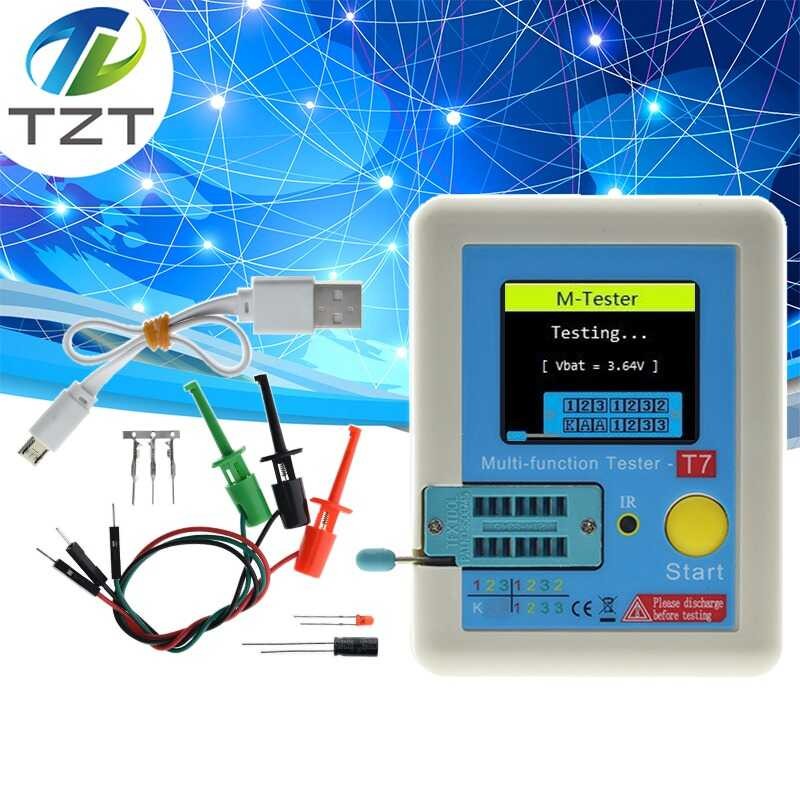 Lcr-T7 T7 Transistor TFT Diode Triode Capacitance LCR ESR Meter NPN PNP MOSFET IR Multifun ...